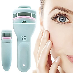 Eyelash Curler Professional Lash Curler Tool with 4 Extra Silicone Replacement Pads Portable Plastic Eye Lash Curler in Beauty & Personal Care Eyelash Curlers Green