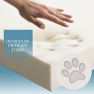 Agape Paws LUXURY FAUX FUR ORTHOPEDIC BED | Premium Joint Health Memory Foam Dog Bed with Waterproof | Washable Cover | Durable | Comfortable | Chew Proof Luxury Pet Bed for Large Dogs.