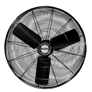 Air King 9035 30-Inch Industrial Grade Oscillating Wall Mount Fan, 1/4-Horsepower, Black Finish