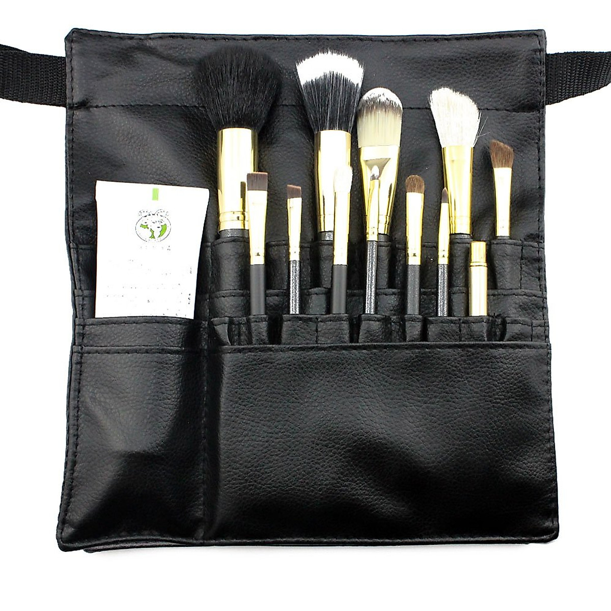 Hotrose 22 Pockets Professional Cosmetic Makeup Brush Bag with Artist Belt Strap for Women (Brush Not Included)