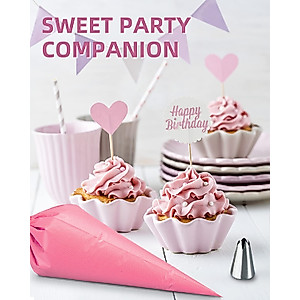 Labeol 200Pcs Disposable Piping Bags 16 Inch 12 Inch Pastry Bags Royal Icing Bags Tipless Frosting Bags Cookie Cake Decorating Bakery Bags Party Favor Bags Baking Supplies Christmas