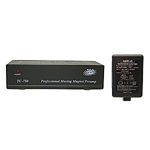 Technolink TC-750 Audiophile RIAA Phono Preamp, 85dB S/N, Black or Silver, Your Choice (Black w/ 1000mA Adaptor Upgrade)