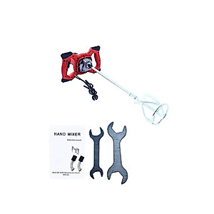 YaeKoo 1800W Handheld Electric Cement Mixer Adjustable Speed 6 Speed 110V for Mortars Concretes Grouts Hand Held Plaster Cement Mixer Stirring Tool