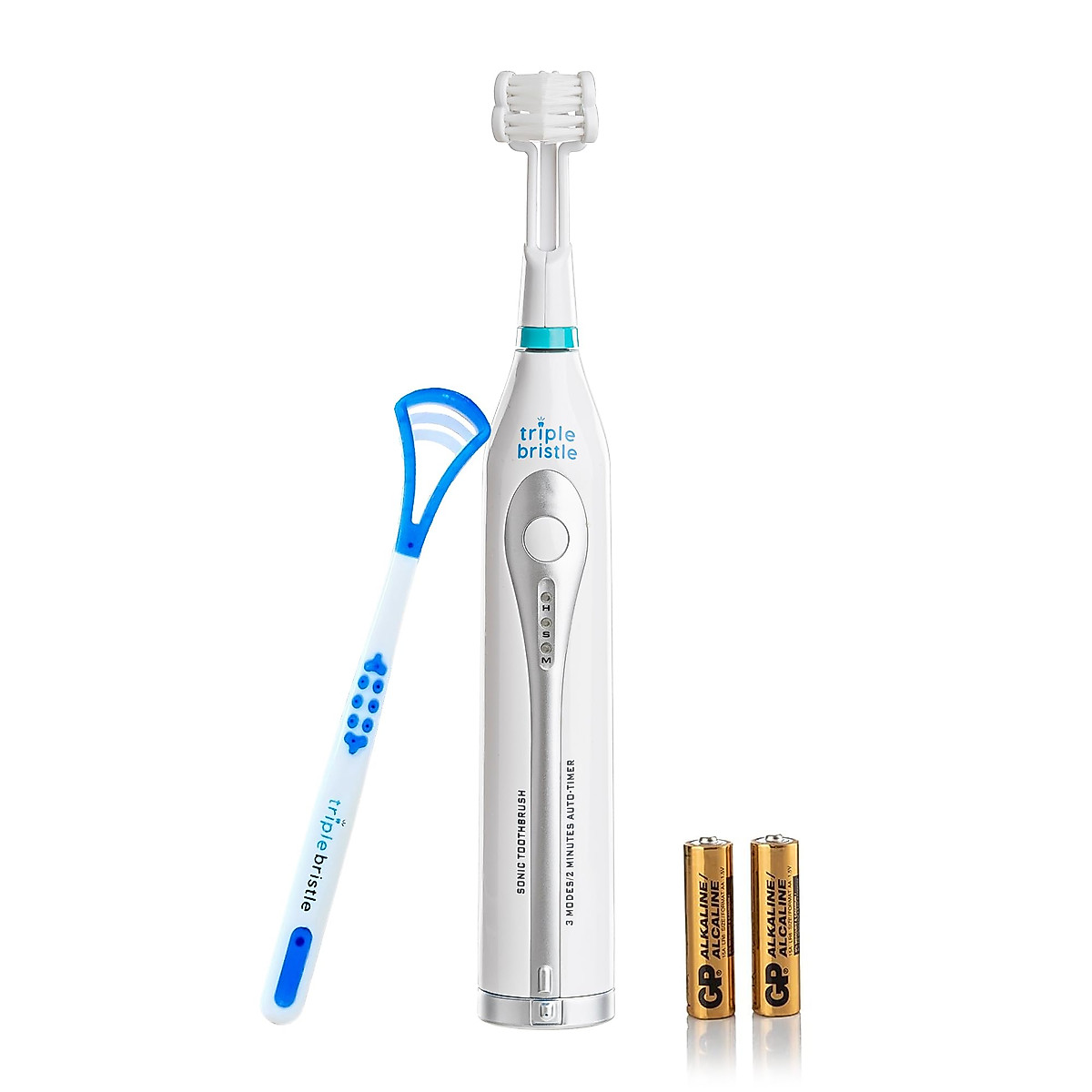 Triple Bristle GO 3 Sided Toothbrush | Sonic Toothbrush/w Soft Nylon Bristles | Autism Toothbrush for Kids & Special Needs Toothbrush | 3 Sided Toothbrush Adult & Kids Travel Friendly