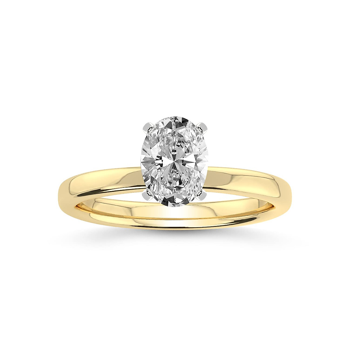 3 cttw | IGI Certified Oval Shape Lab Grown Diamond Engagement Ring | 14K Or 18K in White,Yellow,Rose Gold | Four-Prong Solitaire Diamond Engagement Ring | FG-VS1-VS2 Quality | Friendly Diamonds