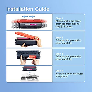 GPC Image Flex Compatible TN 433 TN433 Toner Replacement for Brother TN433 Toner Cartridges TN-433 TN431 Compatible with HL-L8360CDW MFC-L8900CDW HL-L8360CDWT HL-L8260CDW MFCL8610CDW Printer (4 Pack)