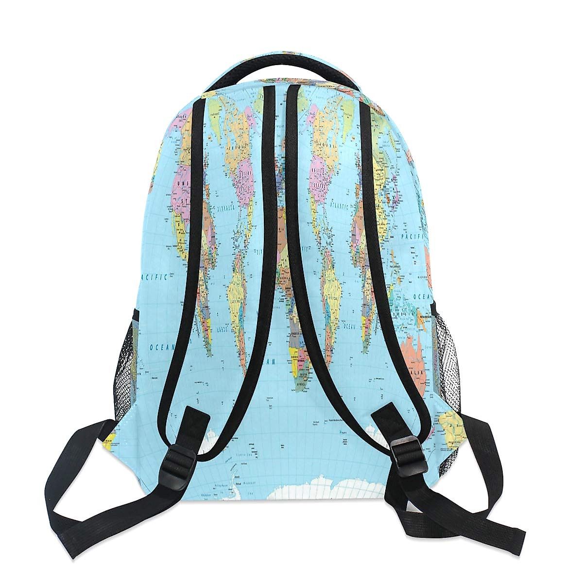AUUXVA Backpacks Globe World Map School Bag Student Bookbag Adjustable Shoulder Bags Laptop Rucksack Travel Hiking Camping Daypack for Teens Girls Boys Women Men