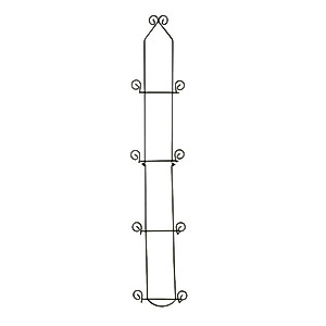 Tripar 4 Tier Vertical Black Plate Rack for Collectible Plates, Plaques, Dishes, & China