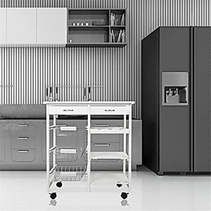 XXXDXDP 4 Tier Storage Trolley Cart Kitchen Organizer Bathroom Movable Storage Shelf Wheels Household Stand Holder Furniture