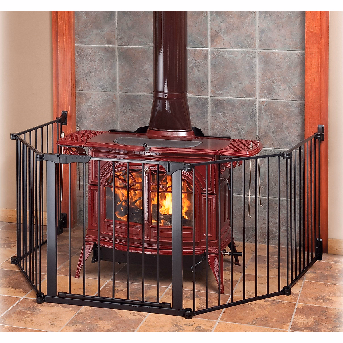 KidCo G6600 Hearth Gate Black Bundle Fits 152” (2) Items (1) G3111 and (1) G4311