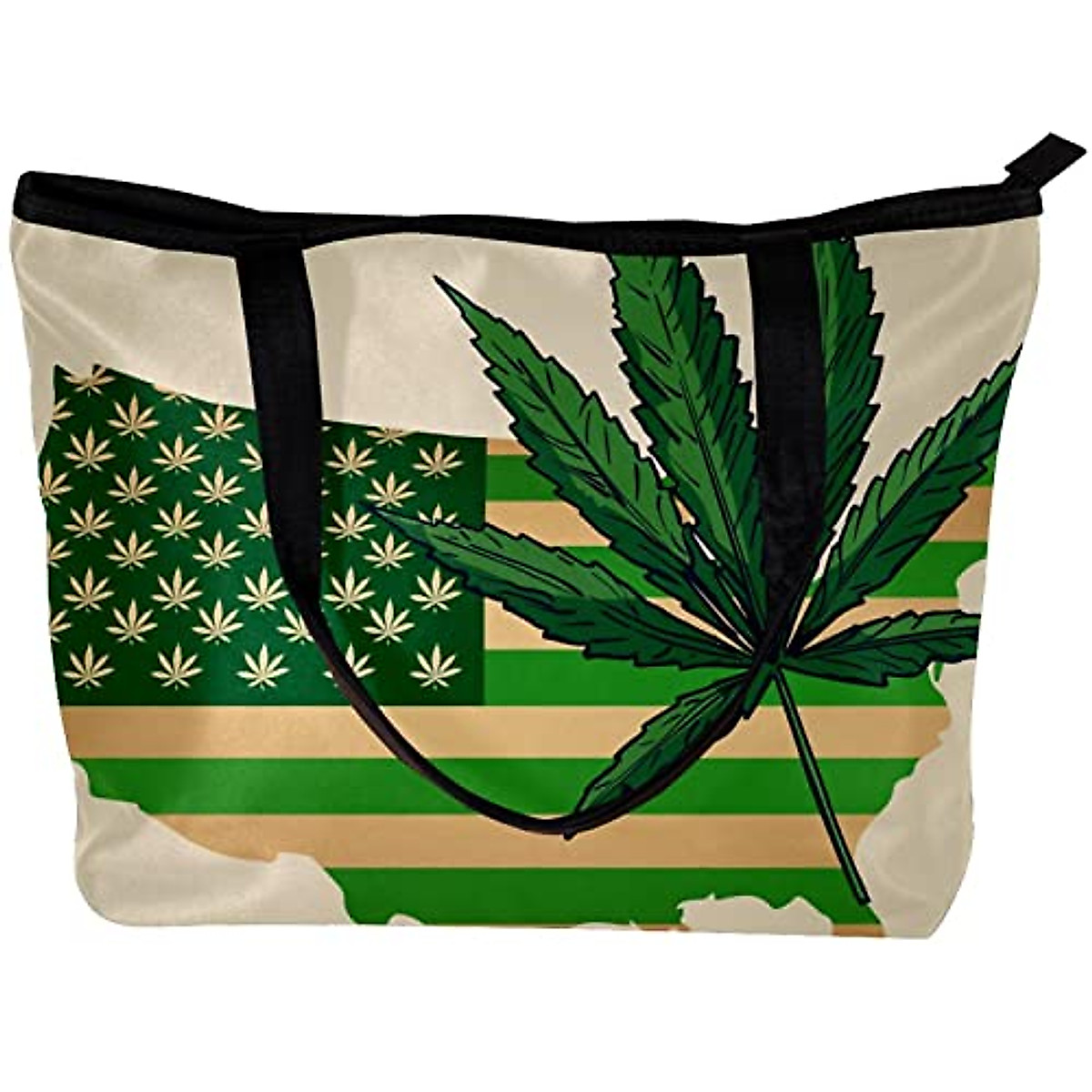 Tote Bag Women Satchel Bag Handbag Stylish Tote Handbag for Women Hobo Bag Fashion Crossbody Bag, Leaves and Flag