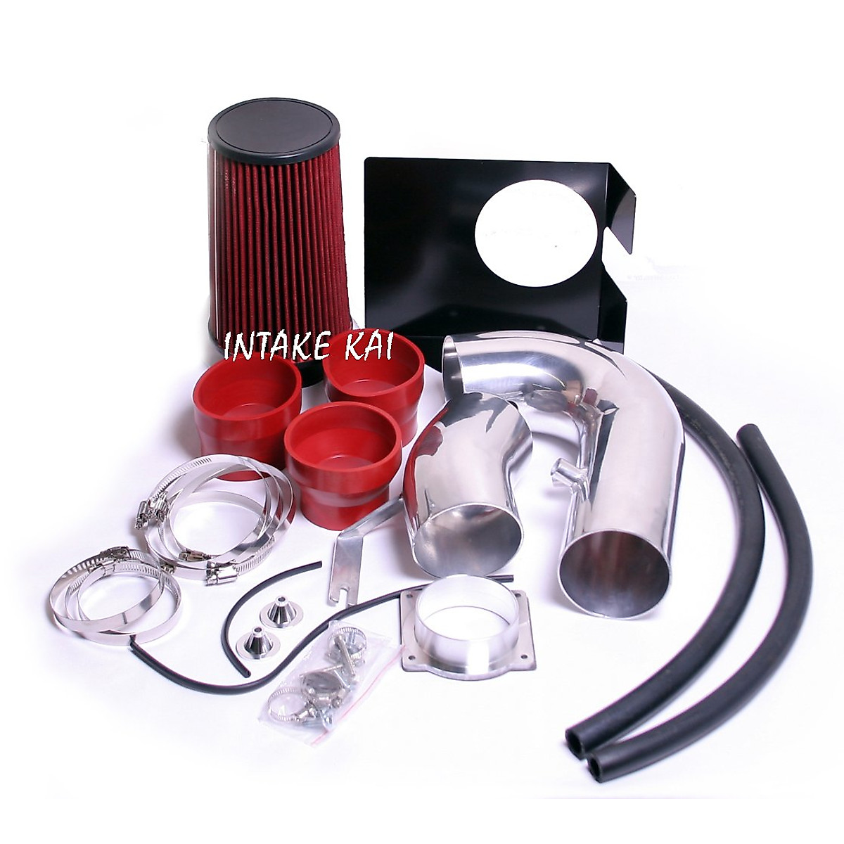 PERFORMANCE HEATSHIELD COLD AIR INTAKE KIT FIT 1997-2003 Ford F-150 Expedition / 1997-1999 F-250 4.6 4.6L 5.4 5.4L V8 ENGINE (RED)