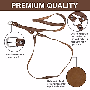 Wuidail Cowboy Hat Rack for Your Vehicle, Cowboy Hat Holder for Trucks, Cowboy Hat Hanger Keep Your Hat Securely, Hat Hanger for Truck Headrest,Brown