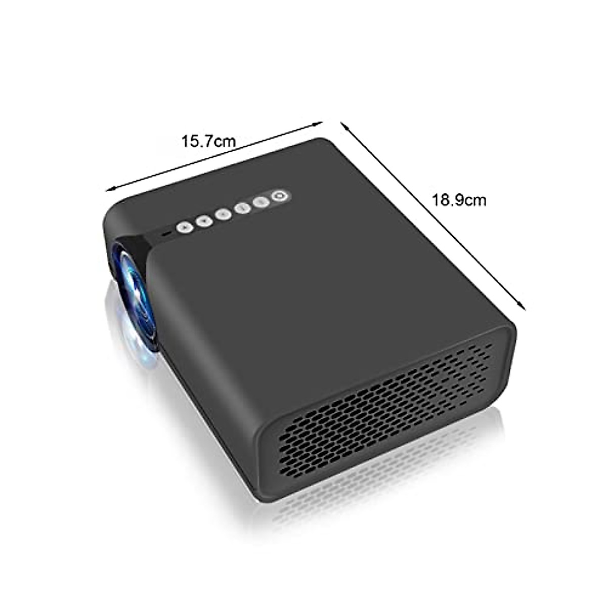 SamFansar Portable Projector SD-Card Slot 1080P Clear Image Portable Projector Easy Operation Remote Control AU Plug