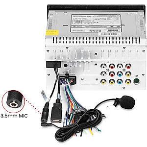 FingerLakes Mic 3.5mm External Microphone Assembly for Car Vehicle Head Unit Bluetooth Enabled Audio Stereo Radio Receiver GPS DVD with 3m Cable Plug and Play, FL11