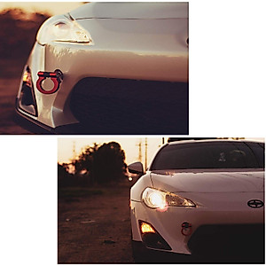 MG Pro-industry RED Front & Rear Bumper Screw on Tow Hook Kit Heavy Duty for Subaru WRX & STI,Impreza,Scion FR-S