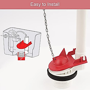 Hibbent 2 Pack Toilet Flappers Replacement Compatible with Kohler Shark-Fin Flapper Replacement Kit by Hibbent,2 Inch Toilet Flapper with Stainless Chain,Water Saving, Easy to Install