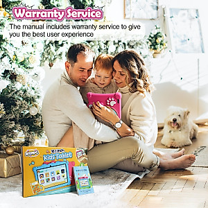 Kids Tablet, 10 Inch Tablet for Kids, IPS HD Display 1280 X 800 Android13 Toddler Tablet，Iwawa Kids Space Pre-Installed Parental Control Mode, Dual Camera, Google Services,6-12,Color Pink