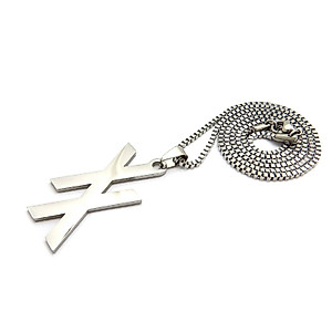 Jewelry For MGK XX PENDANT 18" 20" 24" BOX CUBAN ROPE STAINLESS STEEL CHAIN HIP HOP NECKLACE Style-2345908-2425