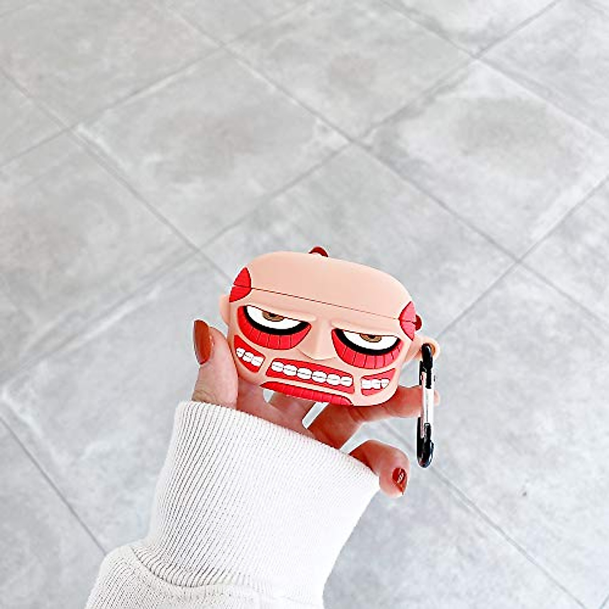 New 3D Cute Cartoon Airpods case,Suitable for Airpod pro, Soft Silicone,Fun Stylish Skin,Suitable Teenagers,Children,Girl,Boys (Colossal Titan-pro)