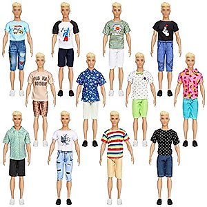 SOTOGO 29 Pieces Doll Clothes and Accessories for 12 Inch Boy Doll Include 12 Sets Doll Clothes/Casual Clothes/Outdoor Outfits and 4 Pairs of Shoes