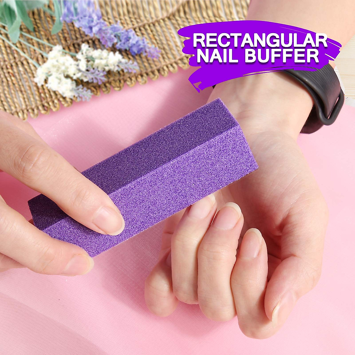 HNYYZL Manicure Kit - Nail File, Buffer, Cuticle Clipper, Pusher & Brush for Salon Nail Art