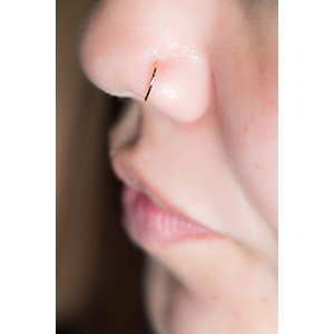 22g 6mm - 7mm 14k Gold Filled Adjustable Hoop Nose Ring - 22 Gauge 6-7MM