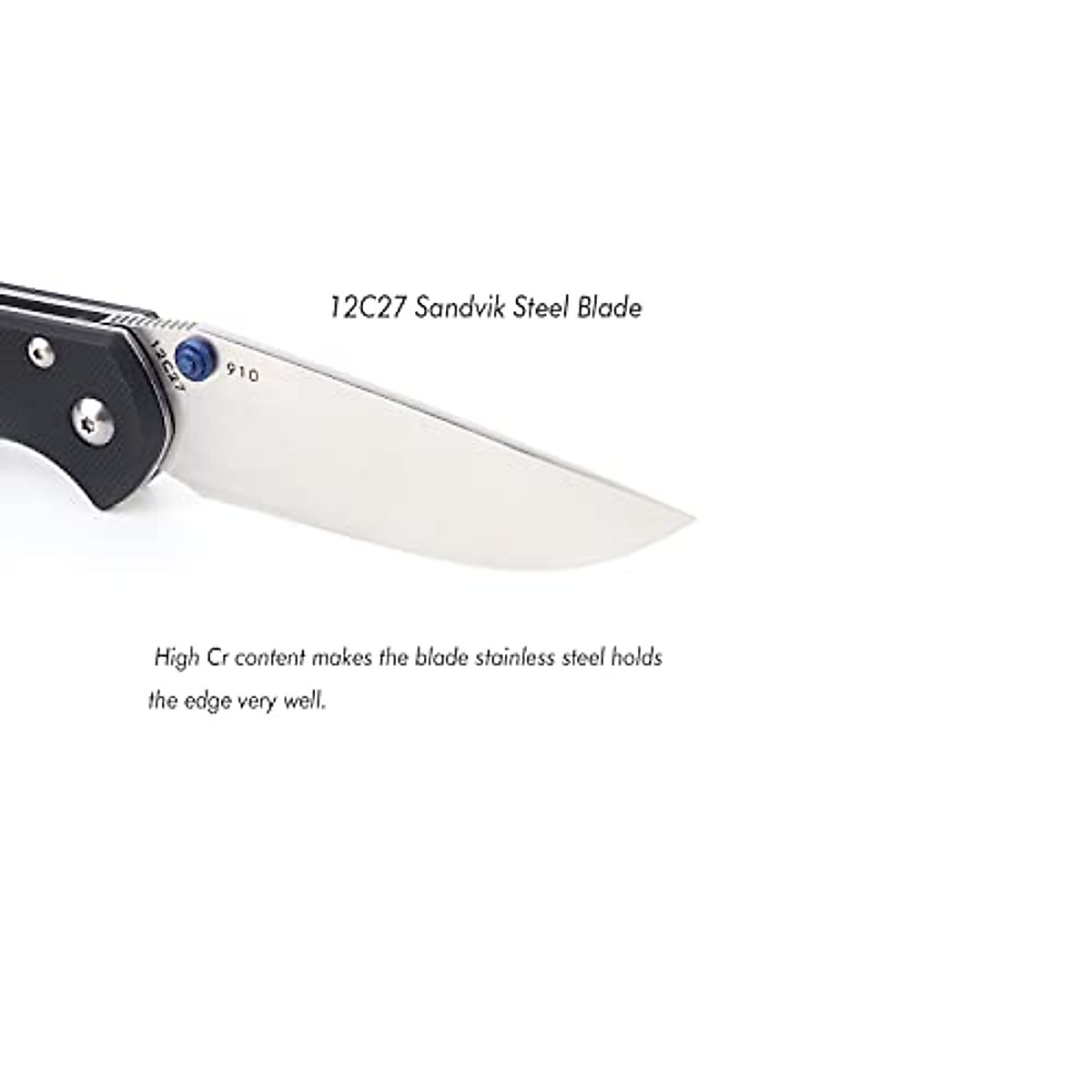 LAND Knives 910 911 912 913 Pocket Folding knife 12C27 Sandvik Blade Portable Survival Fishing EDC Tool (910)