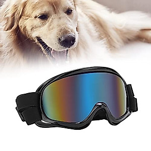 Dog Sunglasses Prevent UV Stylish Comfortable Exquisite Small Pet Sunglasses for Dogs (Black Frame Blue Film)