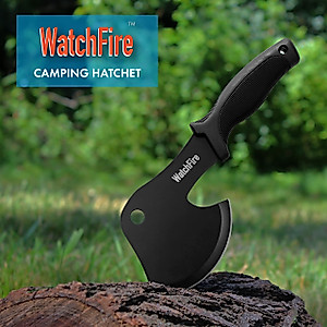 WatchFire 10” Black Camping/Survival Axe-Head Hatchet with Nylon Sheath (210921)
