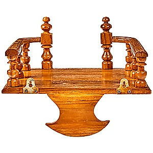 GABUR ThaiArtCraft Buddha Shelf Statue Stand Wall Rack Teak Wood Asian Style 10 Inches