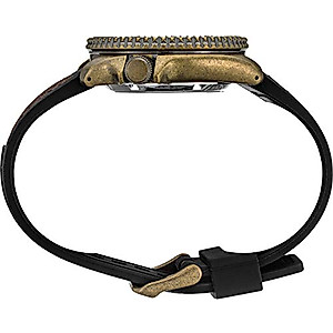 SEIKO Men's 5 Sports Stainless Steel Automatic Watch with Silicone Strap, Brown, 22 (Model: SRPE80)