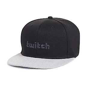 Twitch Wordmark Snapback Hat Black