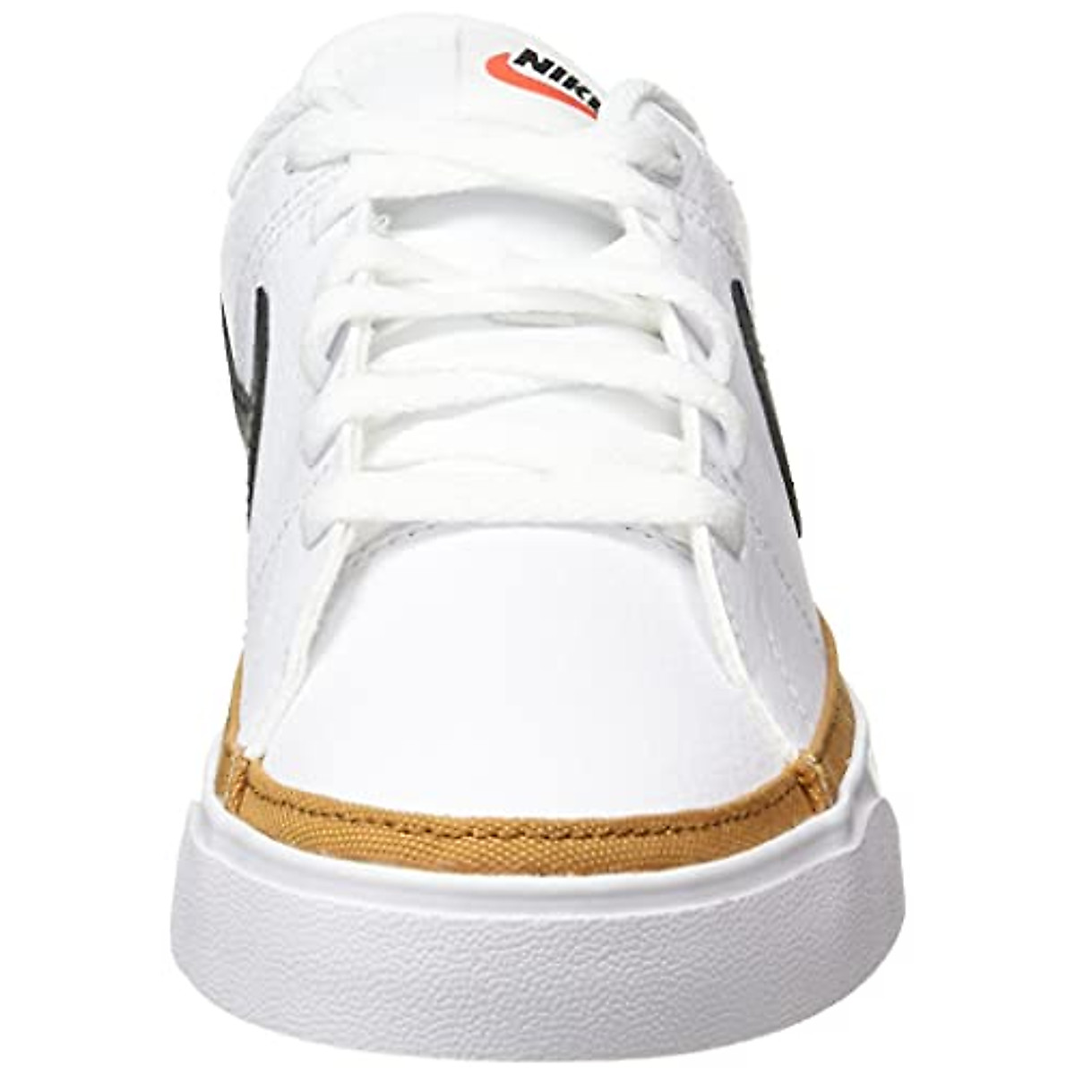 NIKE Women's Court Legacy Sneaker, White/Desert Ochre/Team Orange/Black, 8