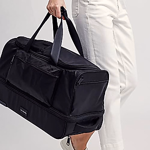 Vera Bradley Women's Recycled Ripstop Foldable Rolling Duffel Bag, Island Floral, One Size