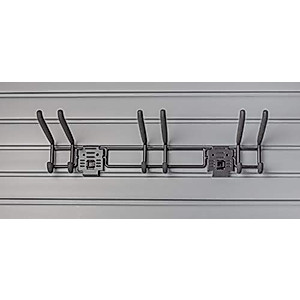 HandiWall Deluxe Accessory Kit with 46 Locking Bracket Hooks, Shelves, and Baskets for Slatwall Panels