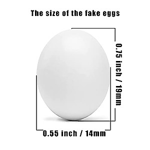 WOLEDOE 8Pcs Fake Bird Eggs, Stop Egg Laying fit Parrotlet, American Parakeet, Budgie, Diamond-Dove Artificial Eggs 14mm*19mm