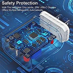 3 Pack iPhone Fast Charger [Apple MFi Certified], 20W PD USB C Wall Charger Adapter with 3 Pack 6FT Type C to Lightning Cable Compatible with iPhone 14/13/13 Pro/12/12 Mini/Pro/Pro Max and More-White