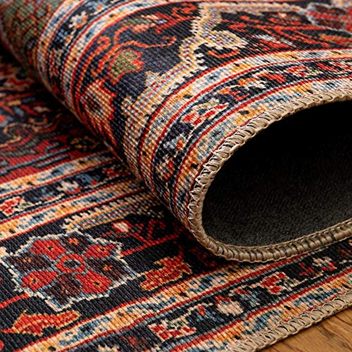 Unique Loom Revival Collection Traditional Medallion Border Burgundy/Black Area Rug (8' 4 x 12' 0)