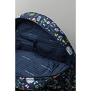 Maison d' Hermine Backpack Cotton Shoulder Backpack with Small Pouch Lightweight Bag for Travel Work Beach Perfect for Women & Men (Just Floral)