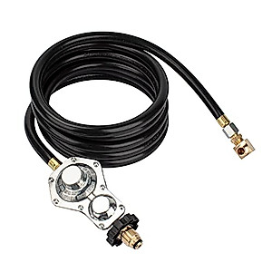 F273684 12 FT Propane Tank Hose with Two Stage Regulator Compatible with Mr Heater Big buddy heaters, RV, Grill, Gas Stove, Range, with POL Interface, Replacement for MR Heater Propane Heater hose Kit