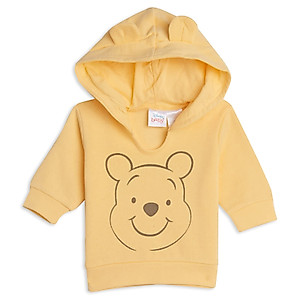 Disney Winnie the Pooh Newborn Baby Boy or Girl Hoodie Bodysuit and Pants 3 Piece Outfit Set 6-9 Months