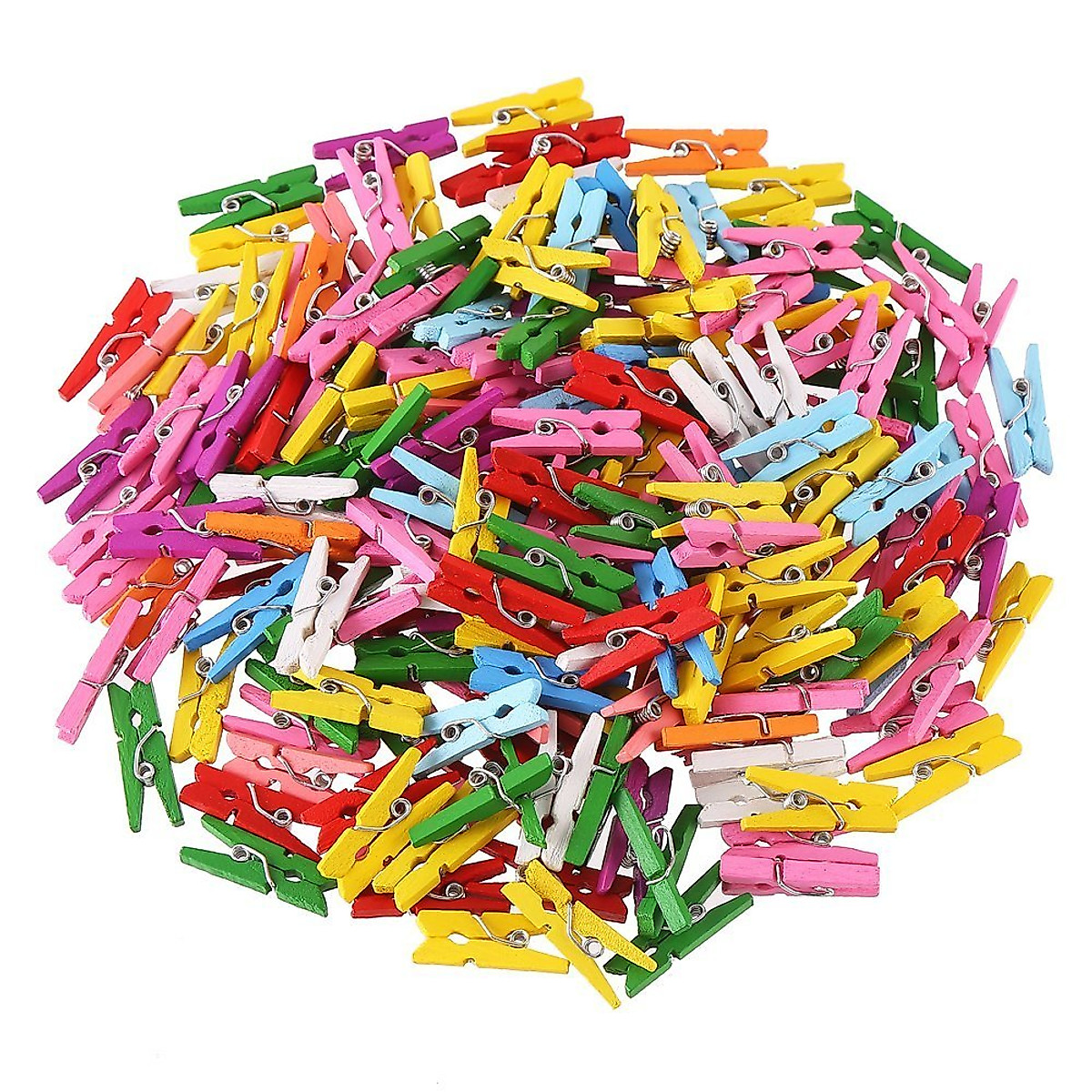 DECORA 2.5cm Multicolor Wood Mini Clothespin 72 pieces in One Package