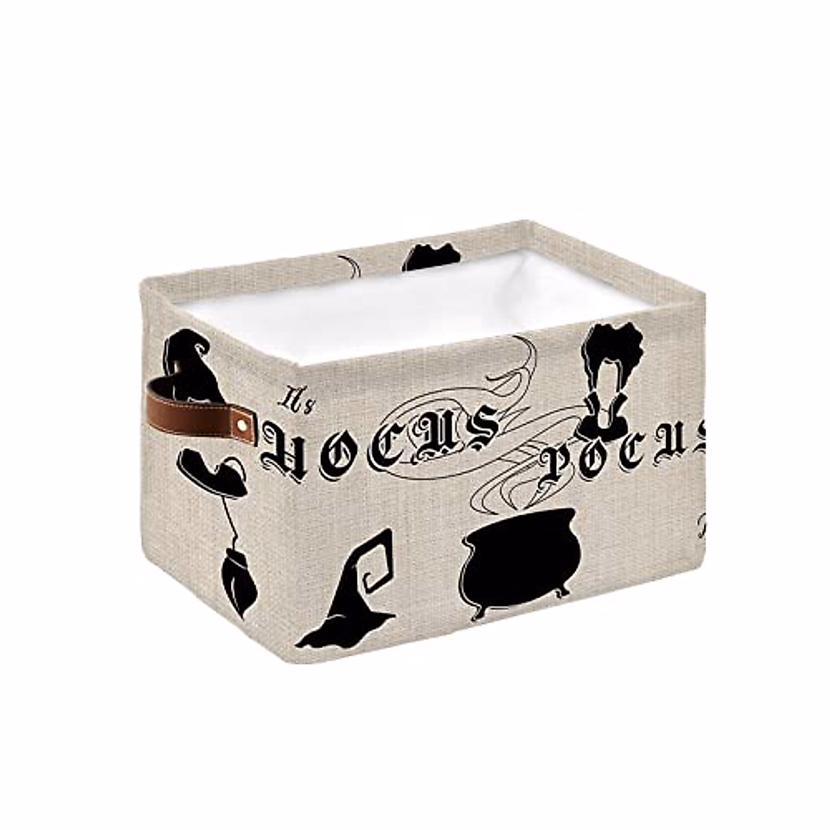 Halloween HOCUS POCUS Storage Bins Large Foldable Storage Baskets for Shelves, Waterproof Cube Storage Boxes with Handles for Closet Nursery Cabinet Living Room Laundry - Magic Witch