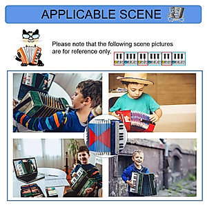 Small Accordion,17 Keys 8 Bass Accordion Instrument Para Niños Acordeones Para Niños With Adjustable Straps And Softer Sound Portable Educational Musical Instrument For Music Beginner 7.8x7.5x3.9in