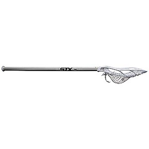 STX Lacrosse Stallion U 550 Attack/Middie Men's Complete Stick, White/White/Platinum