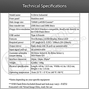 Nalbantov USB Floppy Drive Emulator N-Drive Industrial for Anilam 5000M, 5300M, 5400M, 5500M