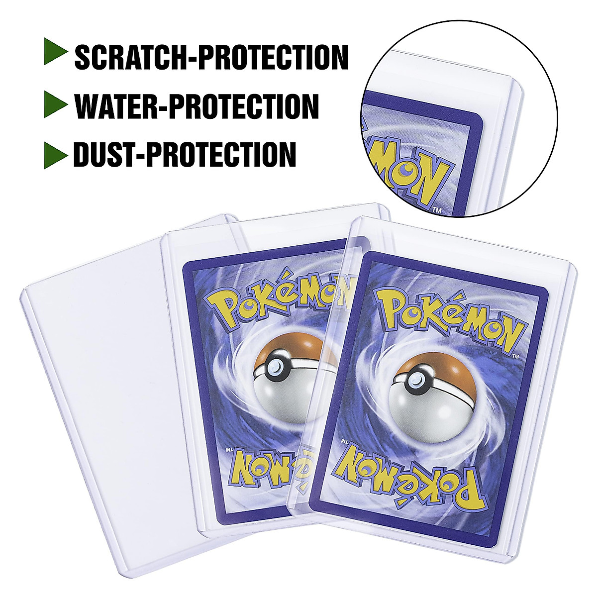 Emerald Giant 25 Hard Plastic Toploaders, Clear Trading Card Protectors, Pokemon Sleeves, Yugioh, Baseball, Basketball, Soccer, Standard Sized Sports Card Holder