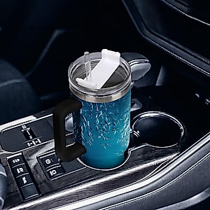 Hawaii Diver And Fish Tumbler with Handle Travel Mug Water Bottle Tea Coffee Cup Black-style