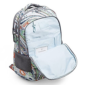 Vera Bradley Women's Recycled Lighten Up Reactive Grand Backpack, Citrus Paisley, One Size